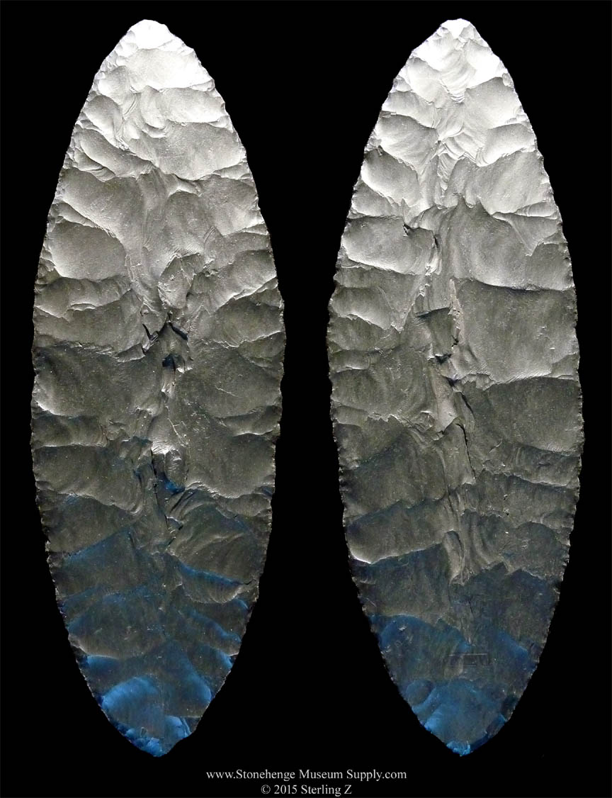 Caddo Blades - Caddoan Flint Bifaces - Texas Arrowhead Casts for sale
